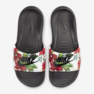 Nike Women's Victori One Slide Print Shoes, White/Siren Red/Atomic Green/Black, 11