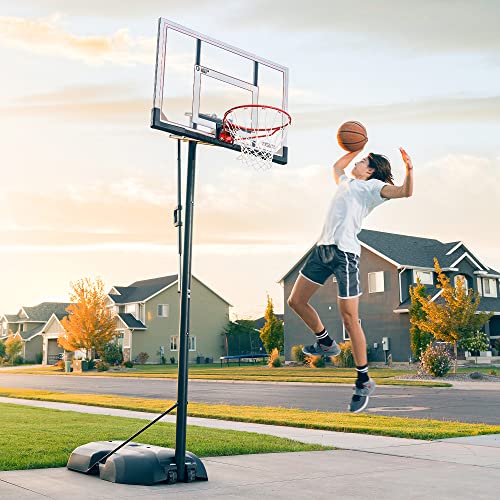 Lifetime 51544 Front Court Portable Basketball System, 50 Inch Shatterproof Backboard