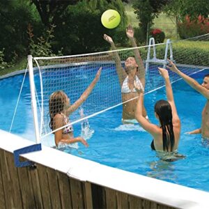 Poolmaster 72786 Above-Ground Pool Water Volleyball and Badminton Pool Game with Bracket Mounts