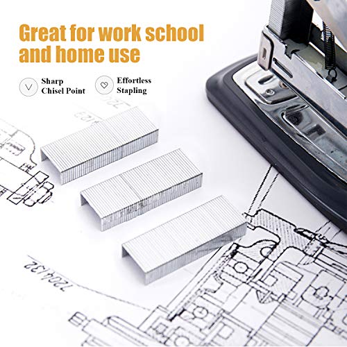 Deli 10,000 Staples, Fits Deli 25, 40 and 60 Sheet Capacity Staplers, Standard 1/4 Inch Length, 24/6, Jam Free Sharp Chisel Point Design, 10 Boxes of 1,000 Staples, Fits Standard Staplers(0012N)