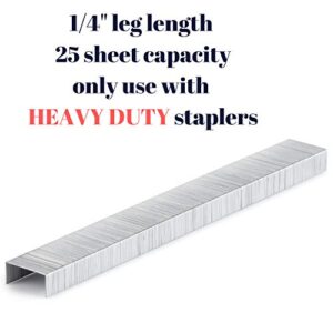 Mr. Pen- Heavy Duty Staples, 5000 Pc Staples, 25 Sheet Staple, 1/4 inch Length(23/6), Staples for Stapler, Staples Office Supply, Office Staple, Paper Staple, One Touch Staple, 100/Strip, Large Staple