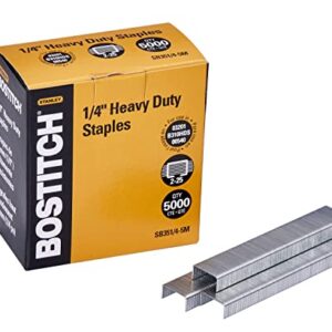 Bostitch Heavy Duty Premium Staples, 2-25 Sheets, 0.25 Inch Leg, 5,000 Per Box (SB351/4-5M)