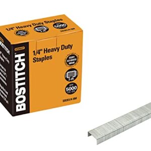 Bostitch Heavy Duty Premium Staples, 2-25 Sheets, 0.25 Inch Leg, 5,000 Per Box (SB351/4-5M)