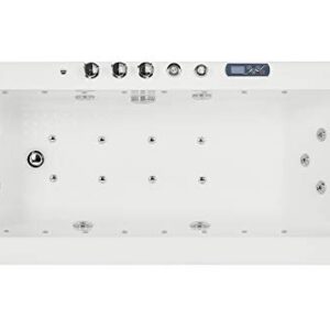 Empava Acrylic Whirlpool Bathtub Hydro-massage Soaking SPA Chromatherapy Jets Tub 67JT351