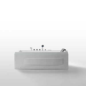 Empava Acrylic Whirlpool Bathtub Hydro-massage Soaking SPA Chromatherapy Jets Tub 67JT351