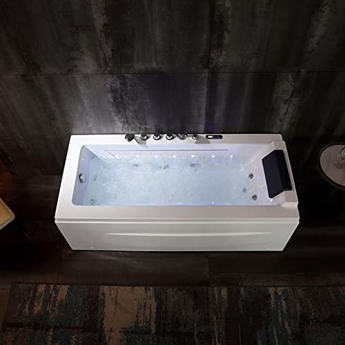 Empava Acrylic Whirlpool Bathtub Hydro-massage Soaking SPA Chromatherapy Jets Tub 67JT351