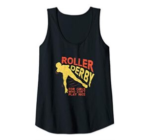 womens roller derby girls indoor sports female skater girl gift tank top