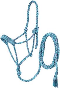 jt international tough-1 50-9610-1499 turquoise funfetti mule tape halter/lead