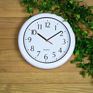 Poolmaster 52600 Indoor or Outdoor Clock, White, Medium, 12-Inch