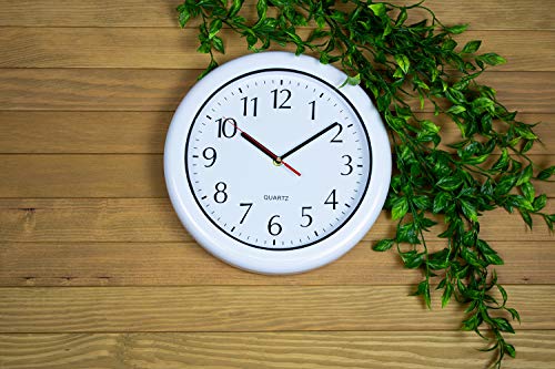 Poolmaster 52600 Indoor or Outdoor Clock, White, Medium, 12-Inch