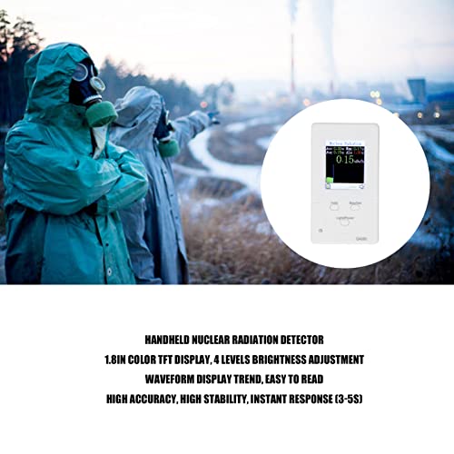 Portable Radiation Detector, Adjustable Brightness USB Charging High Sensitivity Radiation Dose Counter for Laboratory