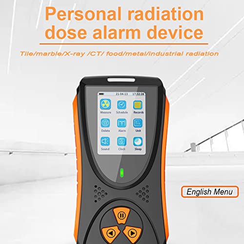 Geiger Counter, Portable Nuclear Radiation Detector High Accuracy X β γ Rays Tester Radiation Dose Alarm for laboratory, Hazardous Material Handling