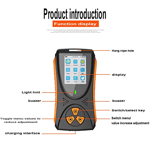 Radiation Dose Counter, Calibration Function High Sensitivity 0.05uSv-50mSv Nuclear Radiation Monitor with Lithium Battery for Home Decoration for Laboratory