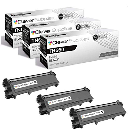 CS Compatible Toner Cartridge Replacement for Brother TN660 TN630 TN-660 TN-630 3 Pack Black