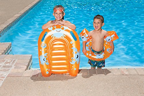 Poolmaster 81530 Learn-to-Swim Little Ones Crab Swim Set , Orange Small