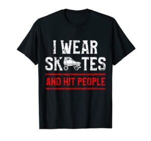 roller derby player skates people skating team t-shirt