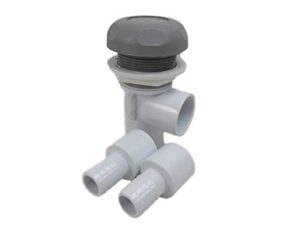 hot tub spa part gray waterfall valve with (2) 3/4″ barbs