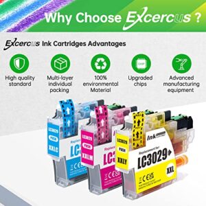 EXCERCUS Replacement for Brother LC30293PK LC3029 XXL MFC J5830DW Ink Cartridges use for Brother MFC-J5830DW MFC-J6535DW MFC-J6935DW MFC-J5830DW XL MFC-J6535DW XL Printer 3-Pack