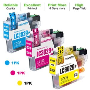 EXCERCUS Replacement for Brother LC30293PK LC3029 XXL MFC J5830DW Ink Cartridges use for Brother MFC-J5830DW MFC-J6535DW MFC-J6935DW MFC-J5830DW XL MFC-J6535DW XL Printer 3-Pack