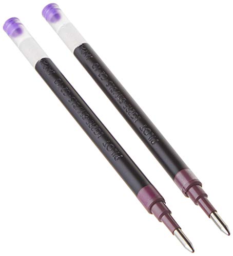 PILOT G2 Gel Ink Refills For Rolling Ball Pens, Bold Point, Purple Ink, 2-Pack (77363)