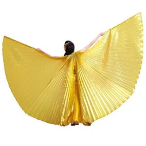 pilot-trade women’s egyptian egypt belly dance costume bifurcate isis wings, gold, one size