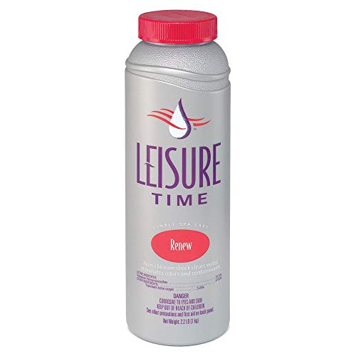 LEISURE TIME RENU2-02 Renew Non-Chlorine Shock for Spas and Hot Tubs, 2.2-Pounds, 2-Pack