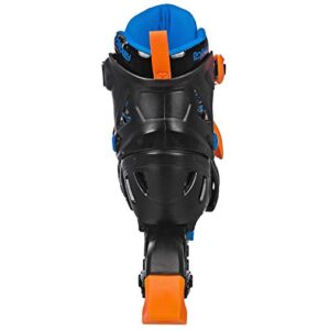 Roller Derby Tracer Boy's Adjustable Inline Medium (2-5), Black/Blue/Orange Tracer