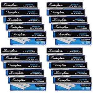 swingline staples, s.f. 4, premium, 1/4″ length, 210/strip, 5000/box, 20 boxes/case, 1 case (s7035450p-cs)