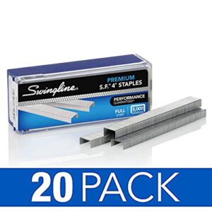 Swingline Staples, S.F. 4, Premium, 1/4" Length, 210/Strip, 5000/Box, 20 Boxes/Case, 1 Case (S7035450P-CS)