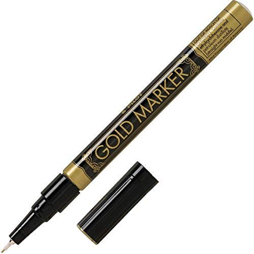 Pilot Gold Metallic Permanent Paint Marker, Extra Fine Point, 3-PACK(41701)