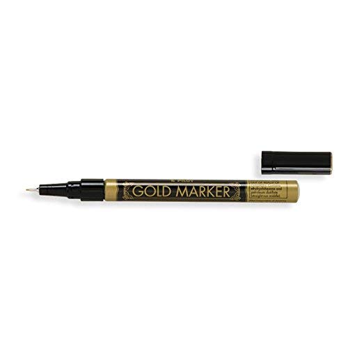 Pilot Gold Metallic Permanent Paint Marker, Extra Fine Point, 3-PACK(41701)