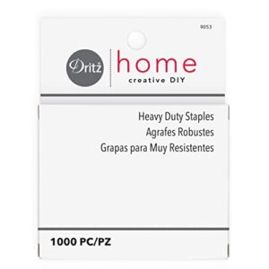 dritz home 9053 heavy duty staples, 7/16-inch (1000-piece) , silver