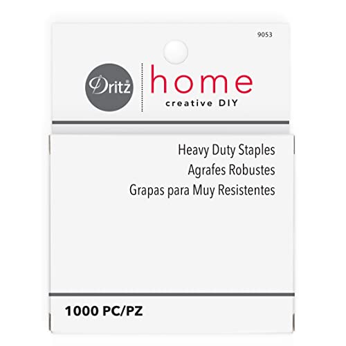 Dritz Home 9053 Heavy Duty Staples, 7/16-Inch (1000-Piece) , Silver