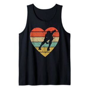 Roller Derby Vintage Design Retro Skater Player Heart Sport Tank Top