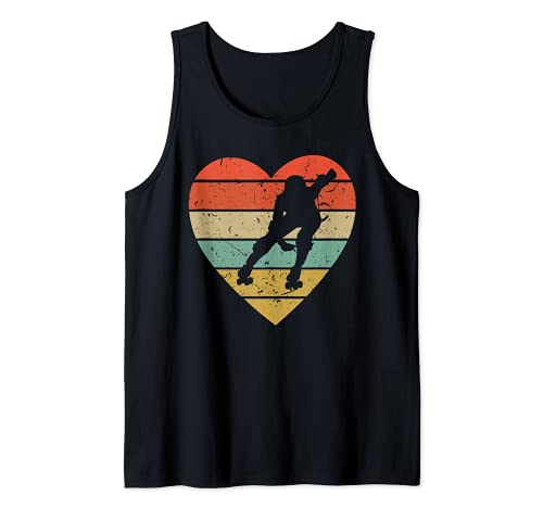 Roller Derby Vintage Design Retro Skater Player Heart Sport Tank Top