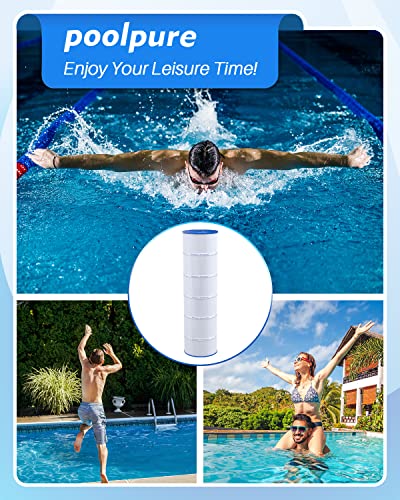 POOLPURE PLF106A Filter Replaces Hayward CX880XRE, Pleatco PA106-PAK4, Unicel C-7488, Filbur FC-1226, FC-6430, Hayward SwimClear C4020, C4025, C4030, 4 X 106 sq. ft. Filter Cartridge 4 Pack