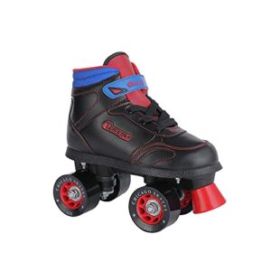 chicago boys sidewalk roller skate – black youth quad skates – size 3