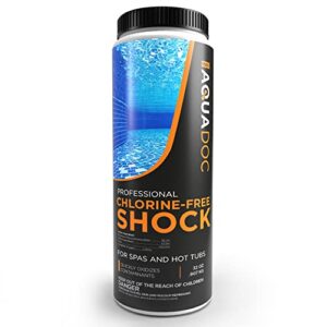 non-chlorine spa shock for hot tub – chlorine free hot tub shock treatment & enhanced shock to assist bromine & chlorine shock – suitable chlorine free shock oxidizer – spa oxidizing shock by aquadoc