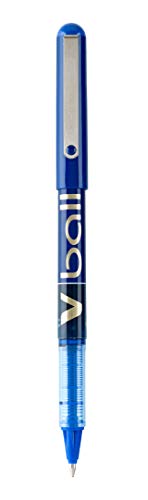 PILOT VBall Liquid Ink Rolling Ball Stick Pens, Fine Point, Blue Ink, 12-Pack (35113)