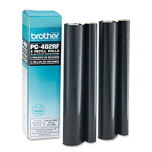 Brother Pc402rf Thermal Transfer Refill Roll, Black, 2/Pk - In Retail Packaging