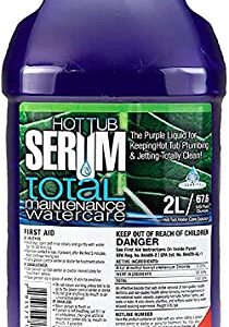 Hot Tub Serum - an EPA Registered Weekly Maintenance Bio-Cleaner/Clarifier/Conditioner/Softener All-in-One 2 Liter (24 Weekly doses)