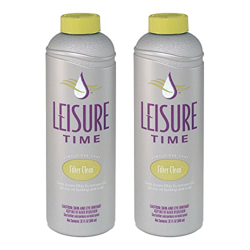 LEISURE TIME O-02 Filter Clean Cartridge Cleaner for Spas and Hot Tubs, 1-Quart, 2-Pack