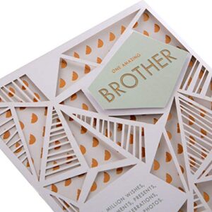 Hallmark Birthday Card for Brother from Geometric Laser-cut Design