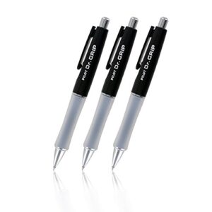 pilot dr.grip retractable ball point pen, medium point, black ink – pack of 3 (black)