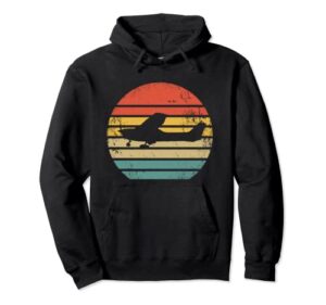 retro pilot aviator – vintage airplane aviation pullover hoodie