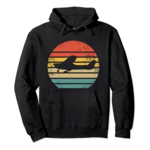 Retro Pilot Aviator - Vintage Airplane Aviation Pullover Hoodie