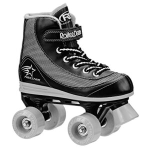 roller derby youth boys firestar roller skate, size 3, black/gray