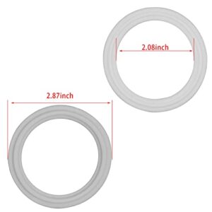 UCEDER 2 Pack Spa Hot Tub Heater Split Nut Unions with Screw, 2 pcs Heater Gasket/O-Rings,(Actual Size 3 Inch,Suitable for 2 Inch Heater Assemblies)