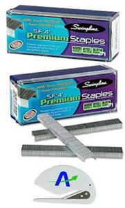 swingline staples, s.f. 4, premium, 1/4″ length, 210/strip, 5000/box, bundle of 2 box = 10,000 staples (35450)