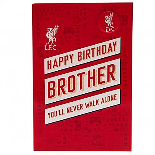 Liverpool FC Brother Birthday Card (23cm x 15cm) (Red/White)